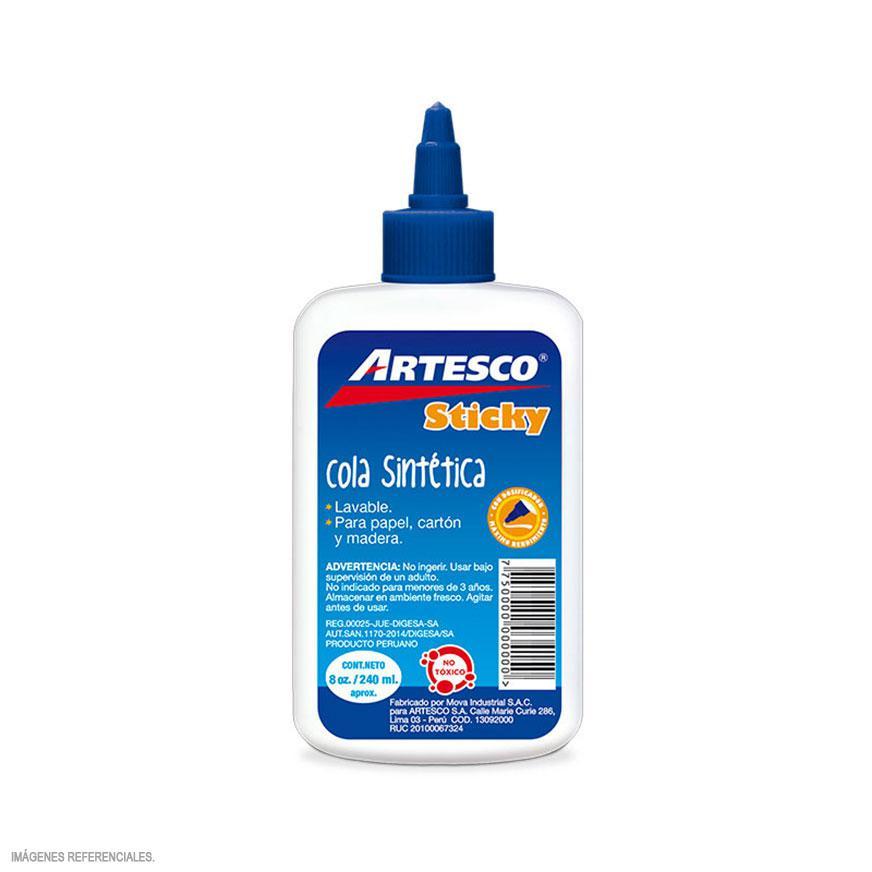 Cola sintetica con aplicador x 240gr sticky artesco - Ofimarket